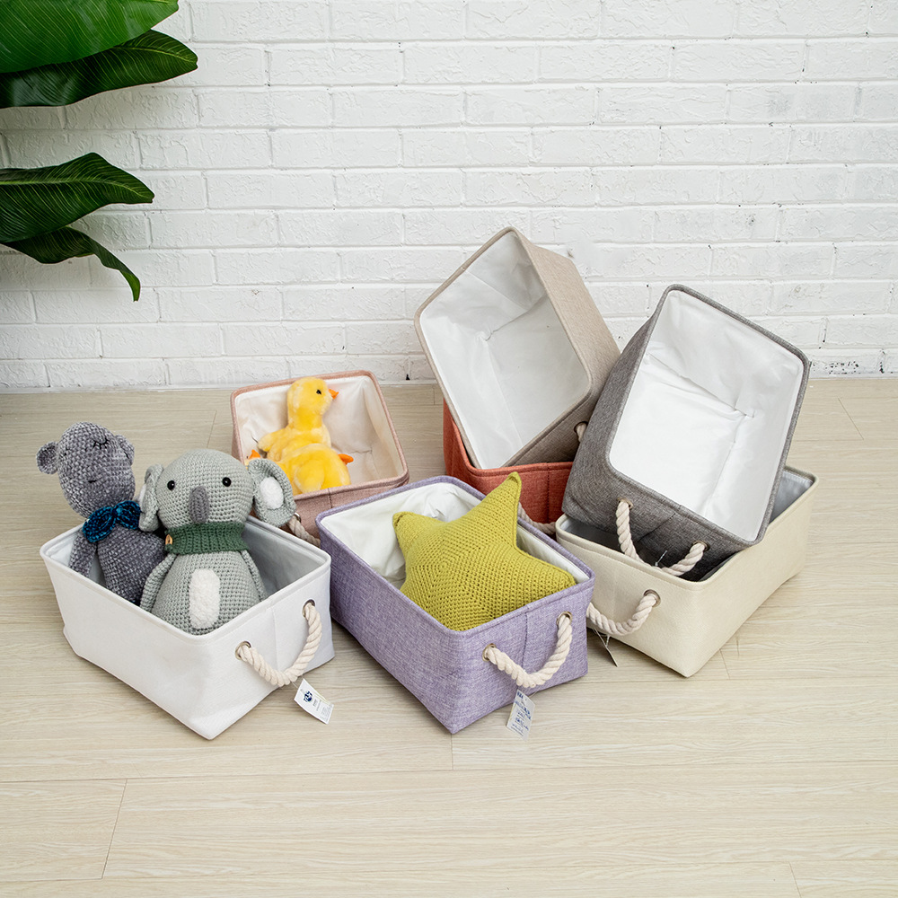 简约收纳箱布艺可折叠收纳盒收纳筐桌面杂物整理箱宿舍储物盒子-阿里巴巴