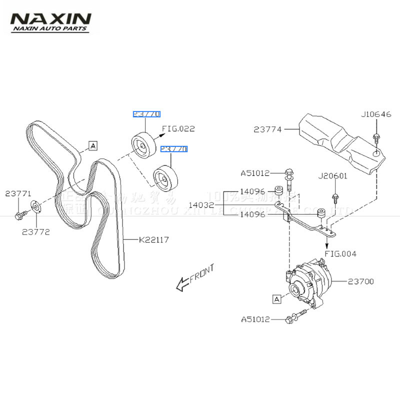 23770AA070适用于斯巴鲁汽车发动机传动皮带过渡轮惰轮导向轮优质-阿里巴巴