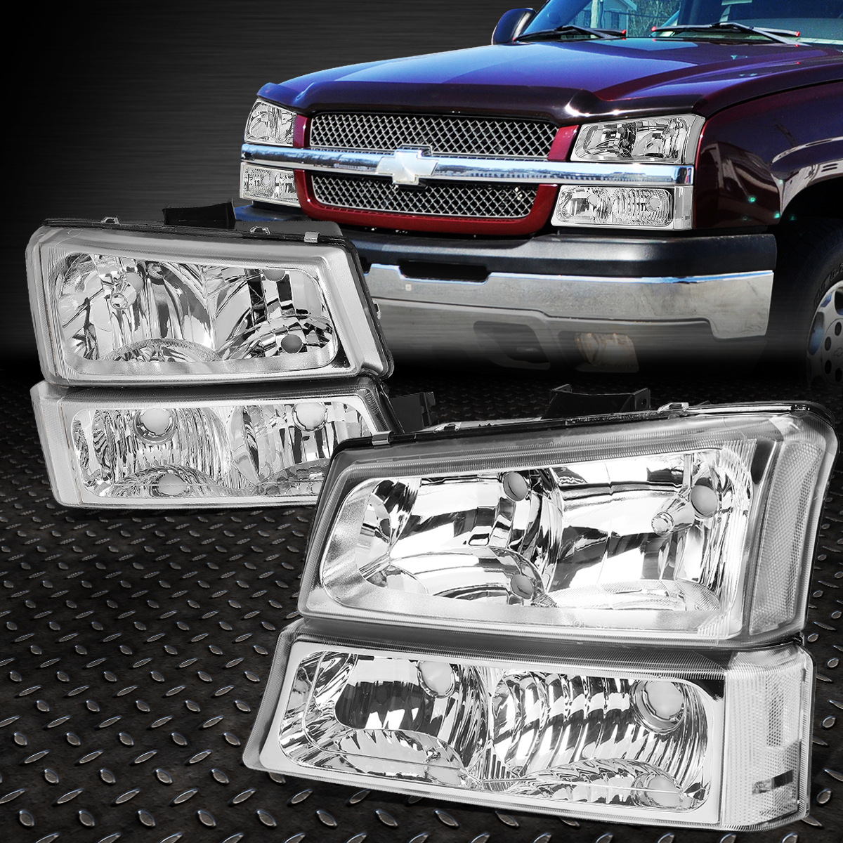 适用于雪佛兰皮卡车灯 索罗德大灯 前组合灯 SILIVERADO 2502224-阿里巴巴