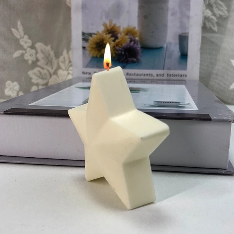 DIY 3D Five Pointed Star Candle Molds Pentagram-阿里巴巴