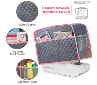 现货缝纫机罩缝纫用品收纳袋防尘通用 Sewing machine dust cover-阿里巴巴