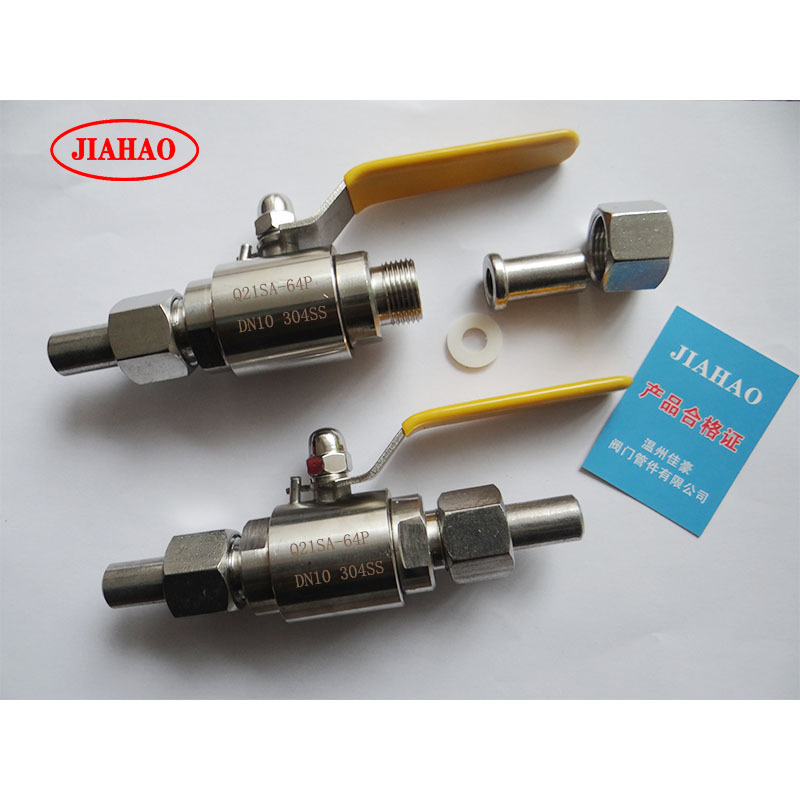 Q21F-64P 304不锈钢外螺纹球阀 带活接头对焊式/焊接式球阀-阿里巴巴