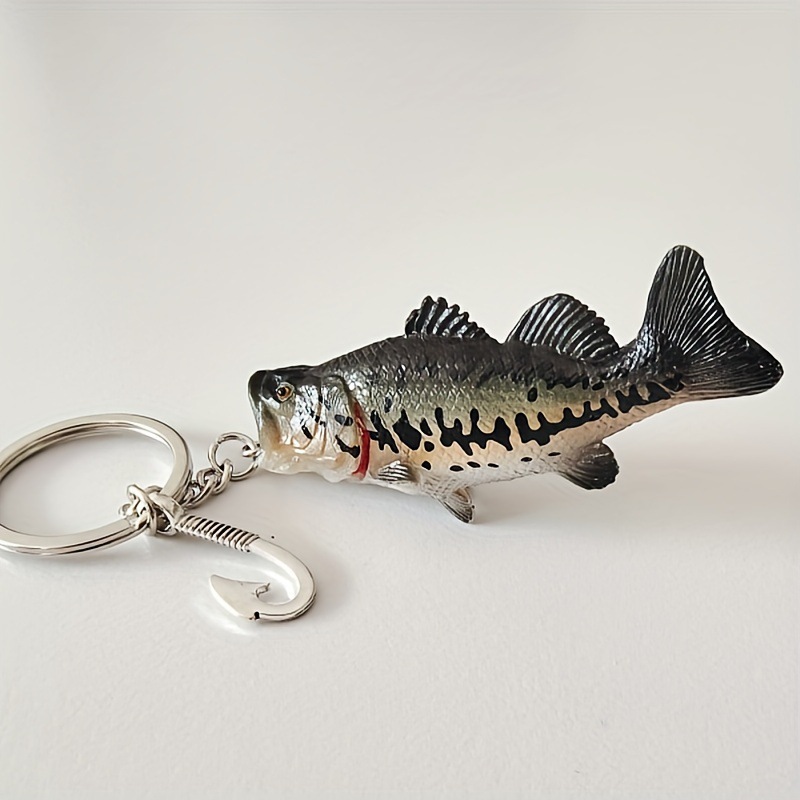 1 Lifelike Bass Fish Keychain Lifelike Bass Fish Keychain-阿里巴巴