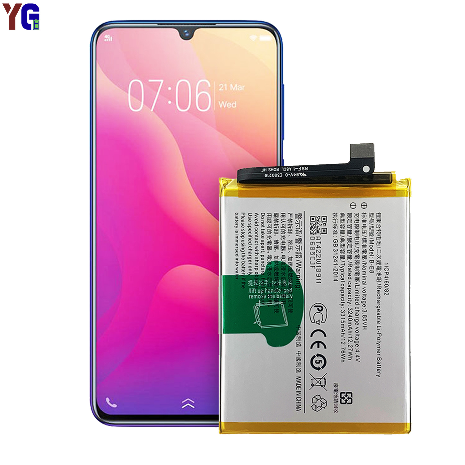 适用于VIVO V11i/Y97手机电池B-E8内置充电板3315mah工厂批发外贸-阿里巴巴