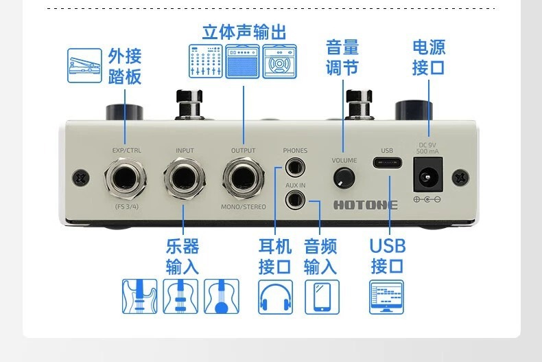 Hotone Ampero II Stomp效果器One电吉他综合效果器2代MINI二代-阿里巴巴