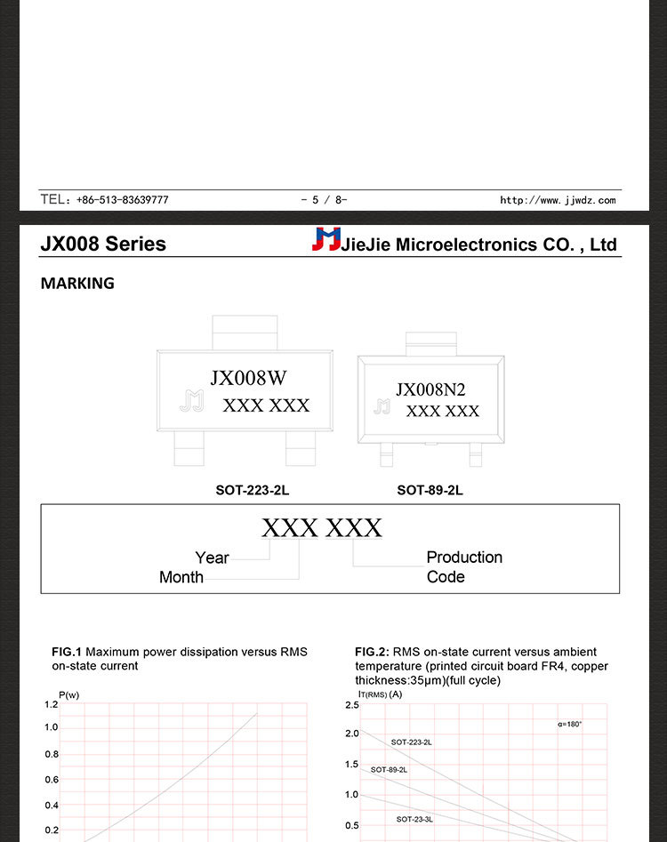 【江苏捷捷微】江苏捷捷微单向可控硅JX008N2封装SOT-89-2L-阿里巴巴