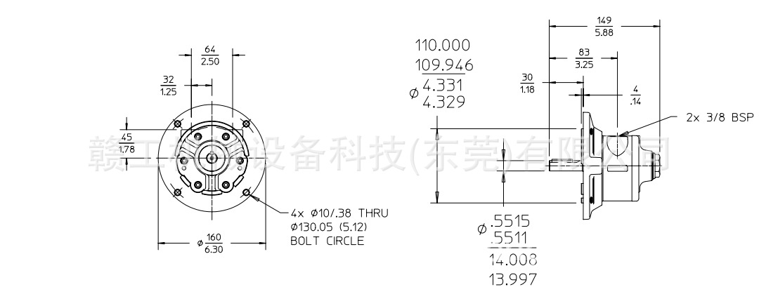 4AM-V（AM410）基本安装式叶片式气动马达 赣工/GANGONG品牌,,厂家价格,气动装置,赣工机械设备科技（东莞）有限公司-中国泵阀网 ...