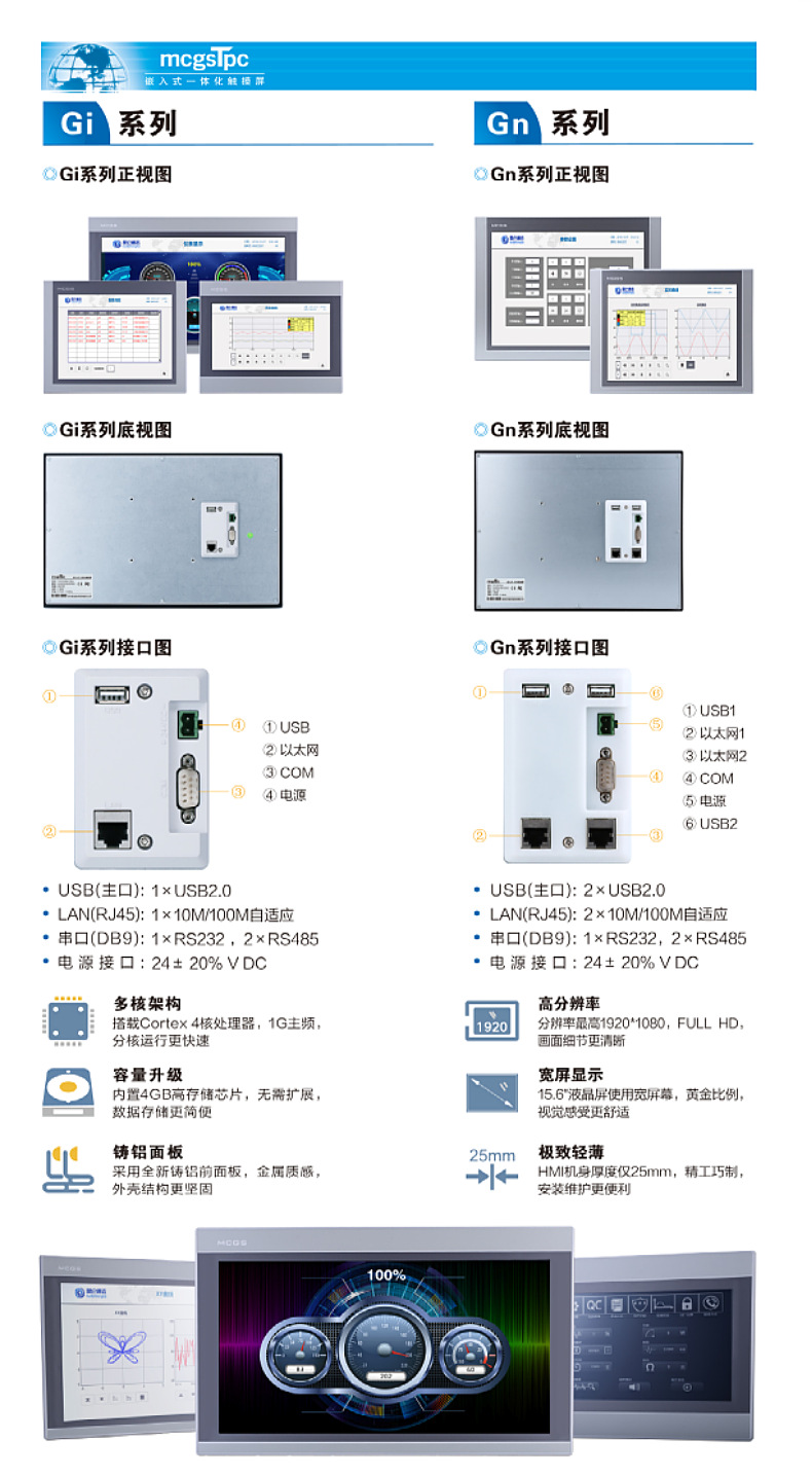 昆仑通态 10.1寸高亮度液晶屏 TPC1071Gi 触摸屏 四线式电阻屏-阿里巴巴