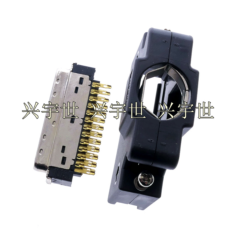 SM-50J 伺服驱动器插头 MR-J3CN1接头 SM-50J 50PIN连接器-阿里巴巴