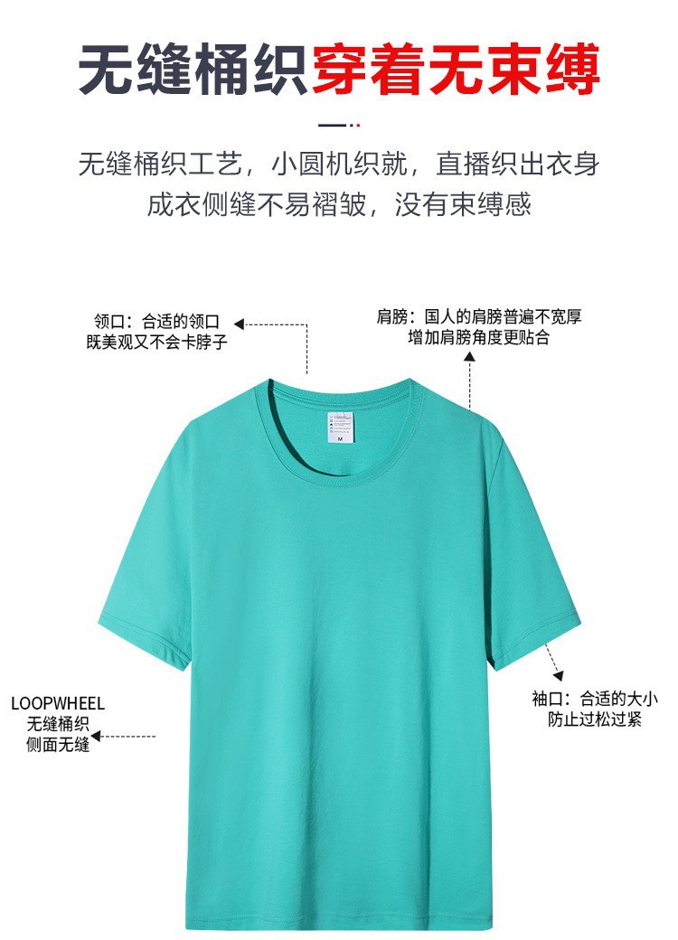 厂家定 制cvc短袖180g棉短袖T恤男女装正肩圆领白t纯色半袖批发-阿里巴巴