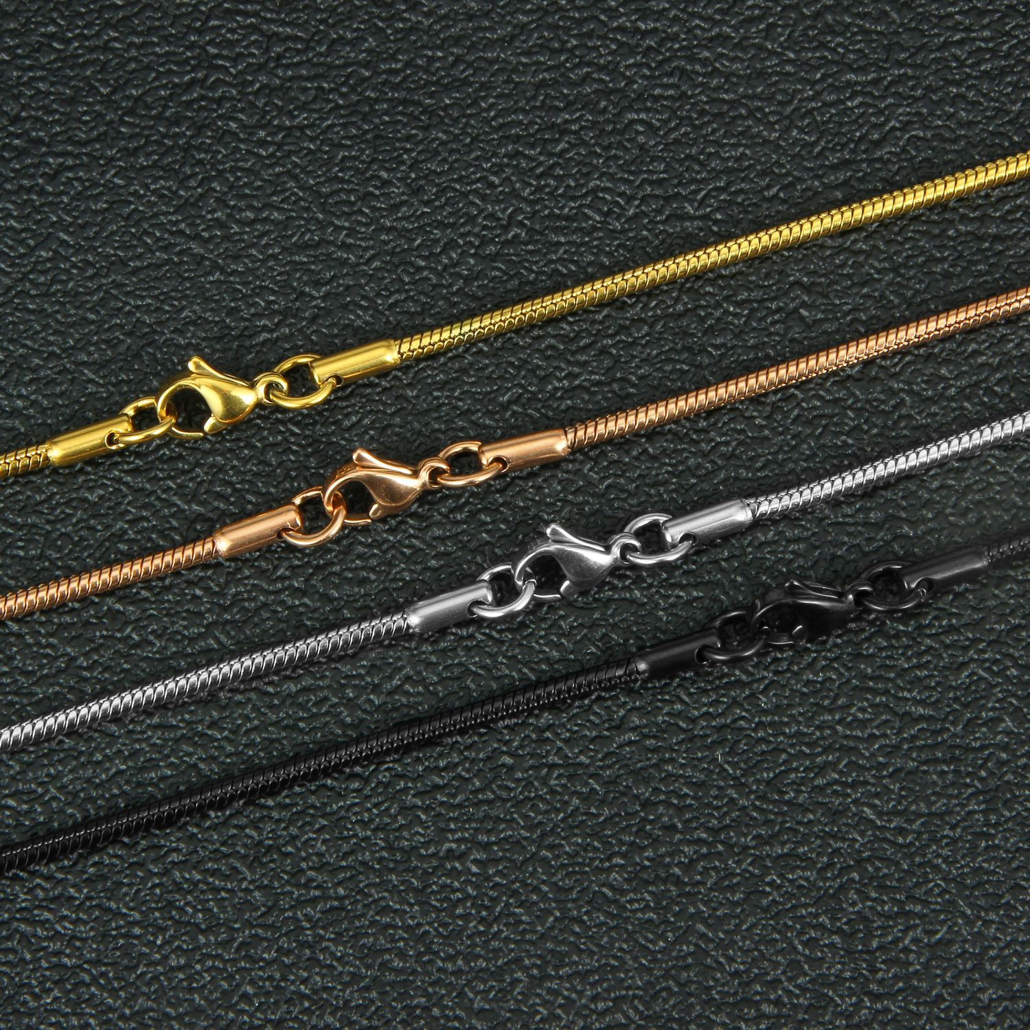 现货供应欧美新款304316不锈钢蛇链圆蛇链蛇骨项链男女款锁骨项链-阿里巴巴