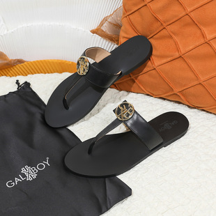 平底人字拖夹脚女鞋GALBOY夏季新款girls slippers外穿沙滩鞋-阿里巴巴