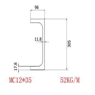 美标槽钢MC12x35每米重量批发零售价格-阿里巴巴