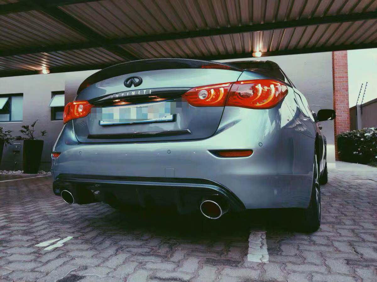 适用于19款Q50L改装包围前唇尾唇后唇扰流板碳纤维包围尾唇包围-阿里巴巴