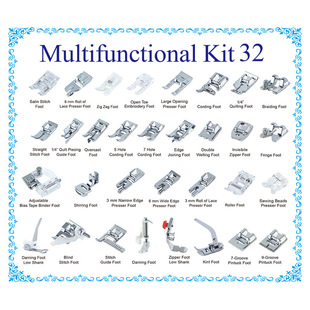 多功能家用缝纫机32种压脚套装Multifunctional Kit 32缝纫机配件-阿里巴巴