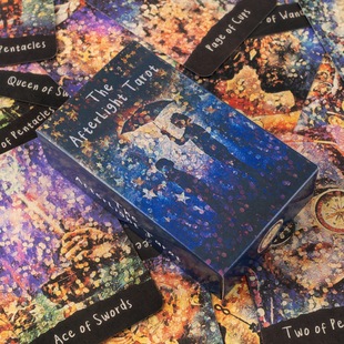 闪亮亮片拼凑风余光塔罗牌 特殊创意暮光塔罗牌 afterlight tarot-阿里巴巴