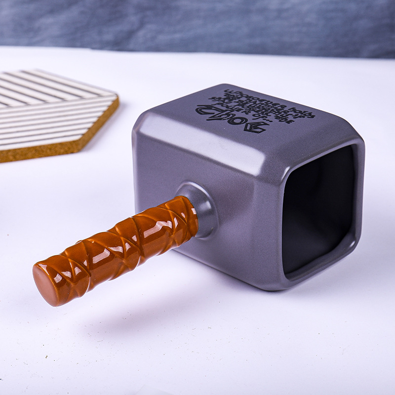 个性雷神之锤陶瓷水杯立体造型马克杯 潮流复仇者杯-阿里巴巴