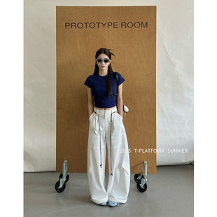 T-PLATFORM广州十三行 时尚潮流松弛感穿搭休闲裤夏季工装裤15312-阿里巴巴