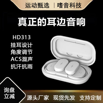 ows空气传导HD313挂耳式TWS降噪蓝牙耳机可调节适用于JBL不入耳-阿里巴巴