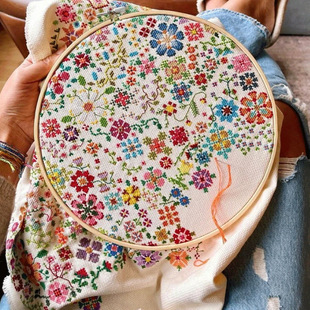 A Flower a Day Cross Stitch Kit 一天一朵花十字绣套装-阿里巴巴