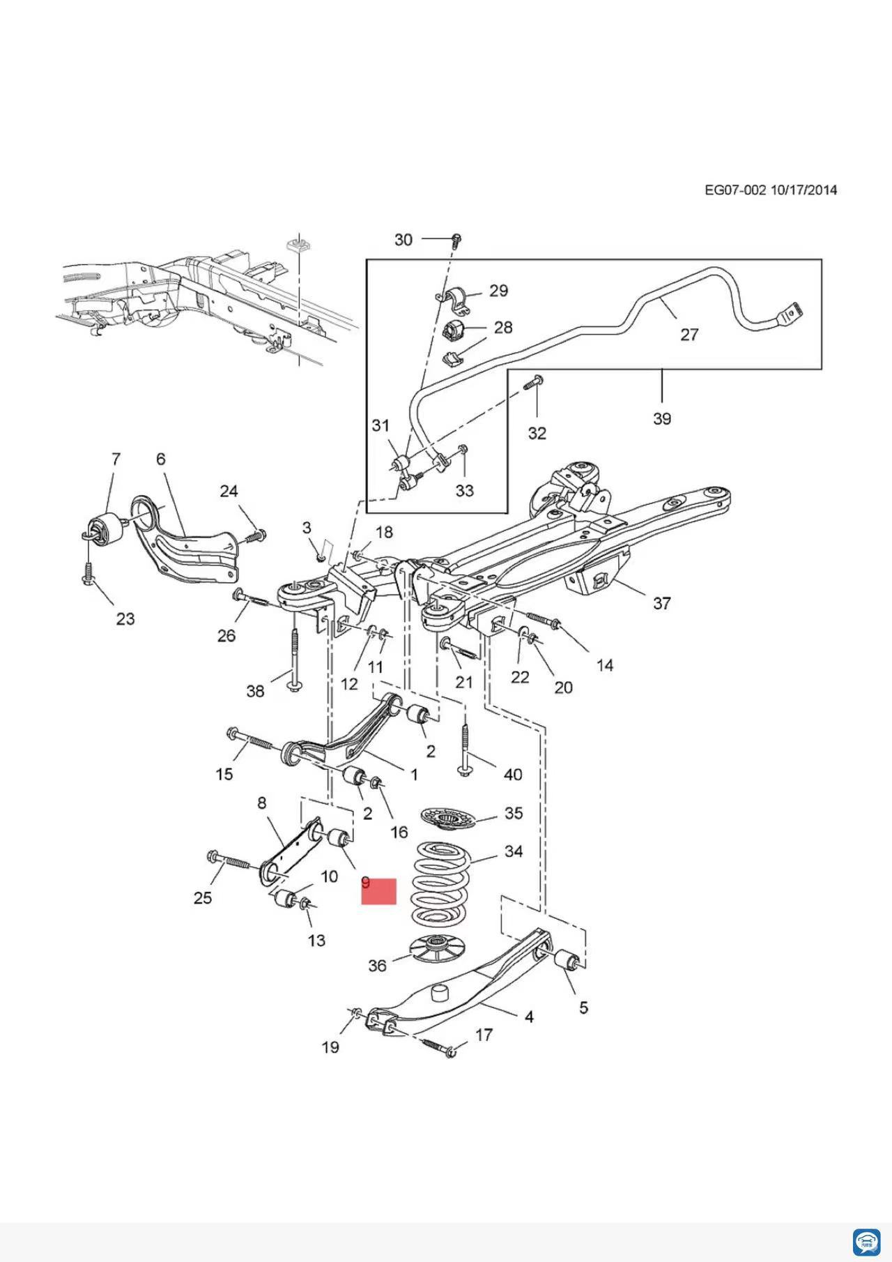 13219173适用于新君越新君威迈锐宝 后悬架连杆衬套 后桥拉杆胶套-阿里巴巴