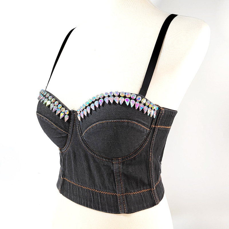 Singer Nightclub bar hot dance Jazz dance short sexy bra tops for Women ...