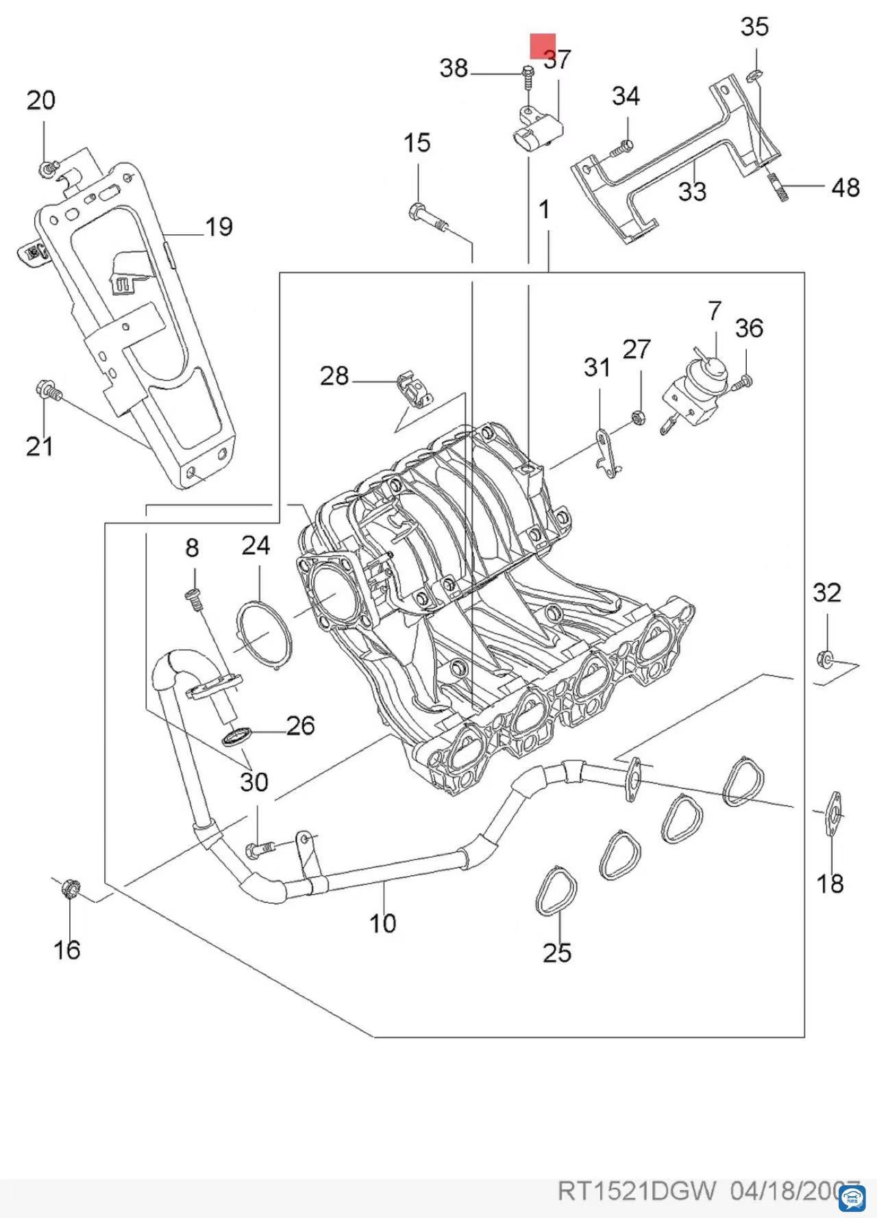 96330547 96276354 适用于凯越 雪佛兰乐风乐驰 进气压力传感器-阿里巴巴