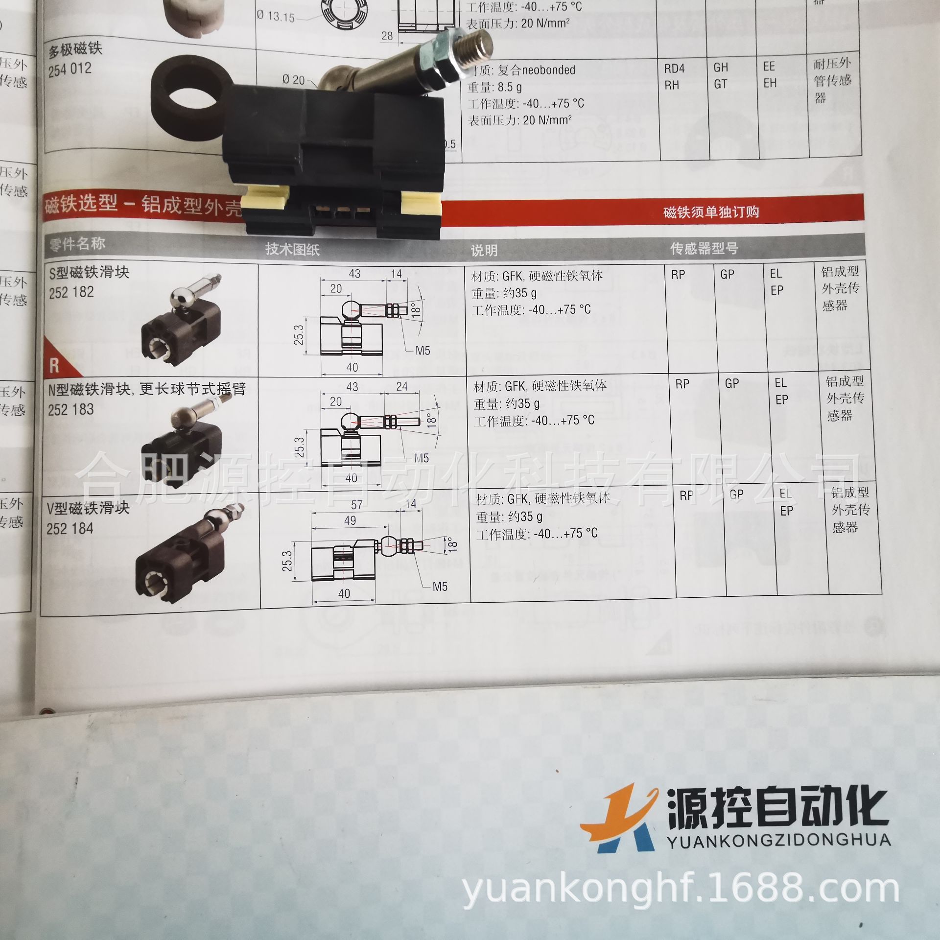 252182（现货）Temposonics S型滑块磁铁MTS 全新原装-阿里巴巴