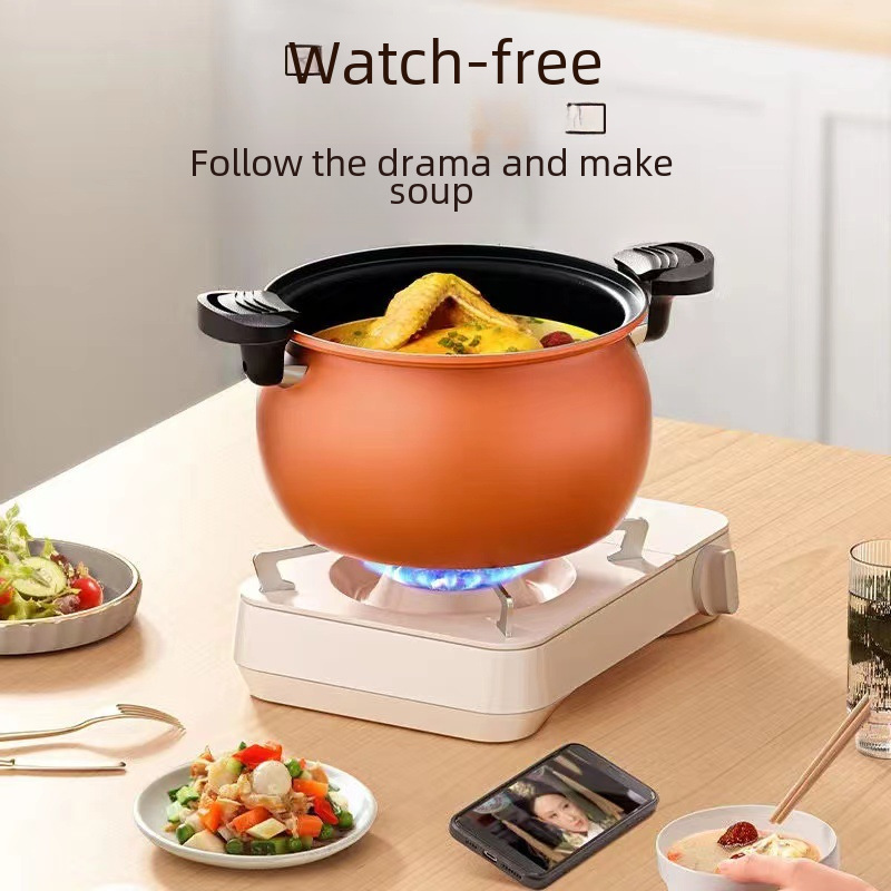 Maifan Stone Soup Pot Non-stick Pan Large Capacity Micro-pressure Pot ...