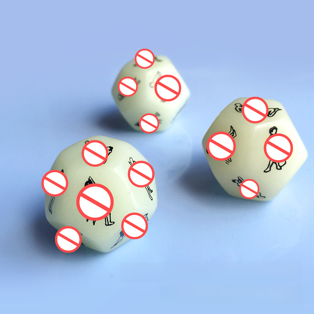 Sexy 12-sided posture dice couple Entertainment toys luminous dice adult sex products wholesale