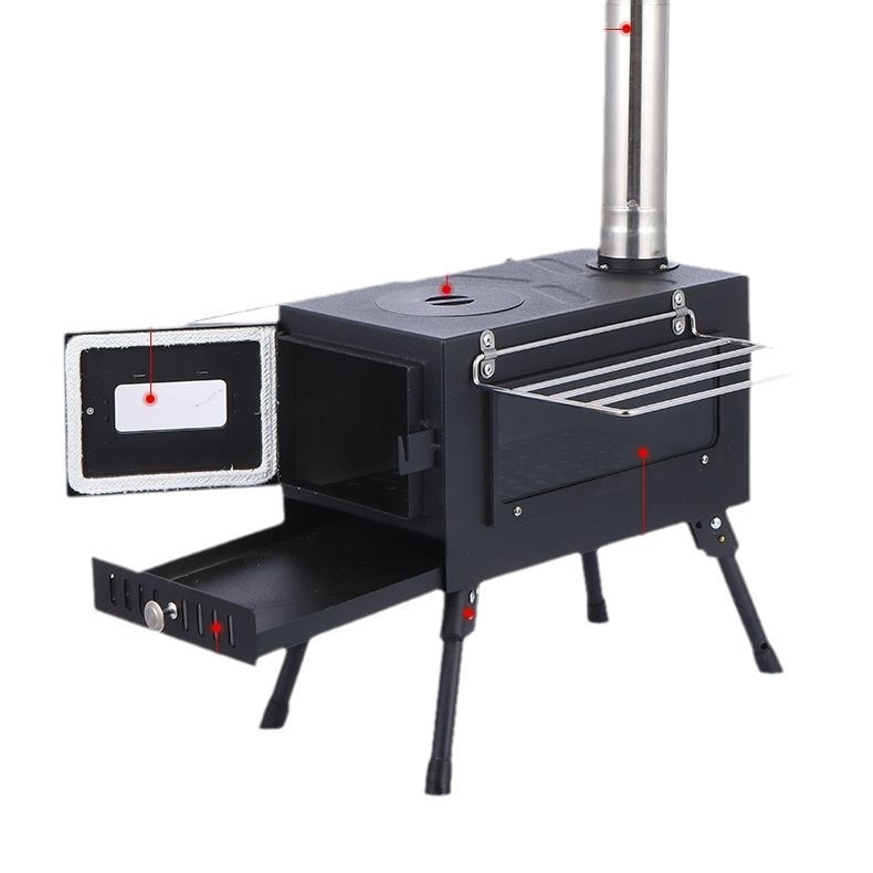 Outdoor Stainless Steel Firewood Stove Camping Multifunctional Tent ...