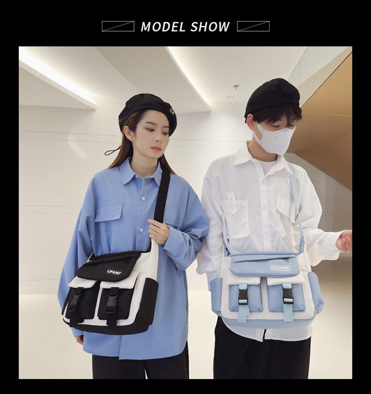 LIPANO 斜挎包ins单肩包经典个性休闲男女包大容量日系简约邮差包-阿里巴巴