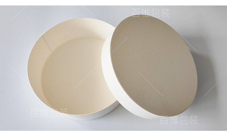 纸盒圆盒 巴斯克圆形蛋糕盒 4寸6寸榴莲千层盒伴手礼喜糖圆形盒子-阿里巴巴