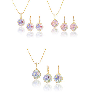 项链女欧美花朵法式气质巴洛克天然淡水珍珠项链油画风套装项饰女-阿里巴巴