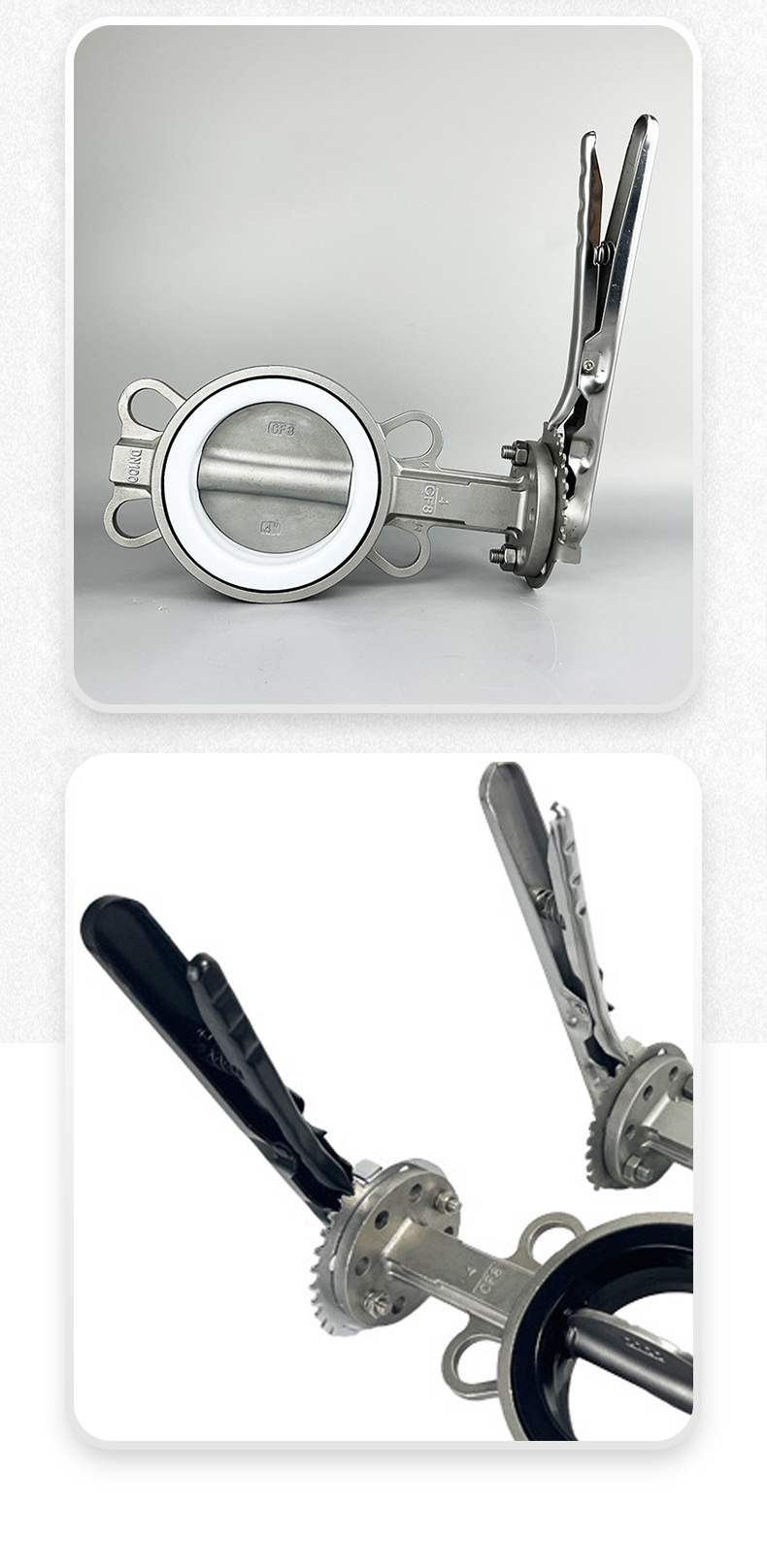 不锈钢对夹蝶阀D71F-16P衬四氟密封阀门大棚绿化手柄对夹蝶阀-阿里巴巴