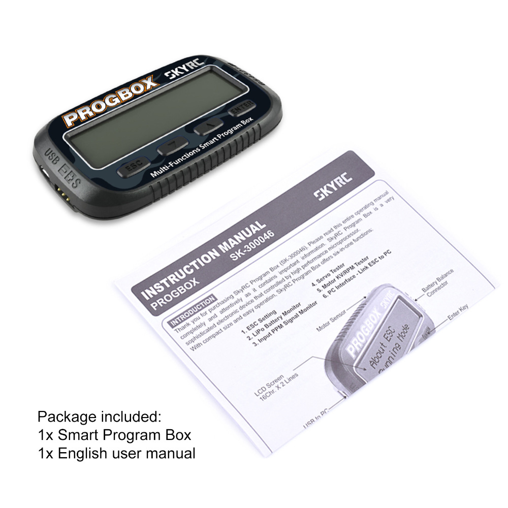 SKYRC PROGRAM BOX 编程盒 设置卡 电池电压检测器 舵机测试器-阿里巴巴