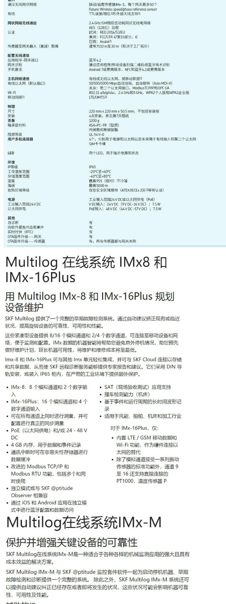 SKF自动化机器故障监测无线振动温度传感器IMX-1/M IMx-8/16plus-阿里巴巴