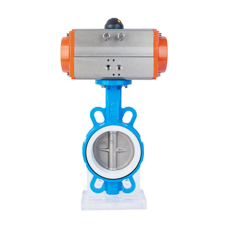 D671X-10P D671F-10P不锈钢气动对夹蝶阀 四氟密封蝶阀 橡胶密封-阿里巴巴