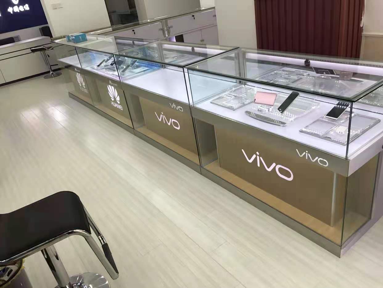 新款手机柜台展示柜珠宝玉器商用展柜移动营业厅手机配件柜玻璃柜-阿里巴巴