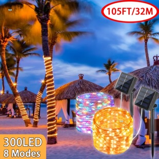 1/2/4/6 Pack Solar Fairy Lights Outdoor 105ft 300led Solar-阿里巴巴