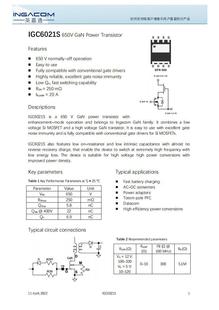 IGC6021S英嘉通iNGACOM氮化镓650V、250mΩ、DFN5X6封装功率管-阿里巴巴