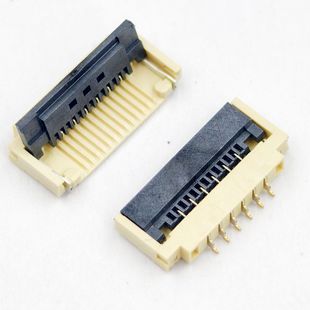 FPC FFC连接器 ZIF插座1.0MM间距 6PIN H=1.75 带卡扣 车载主板-阿里巴巴