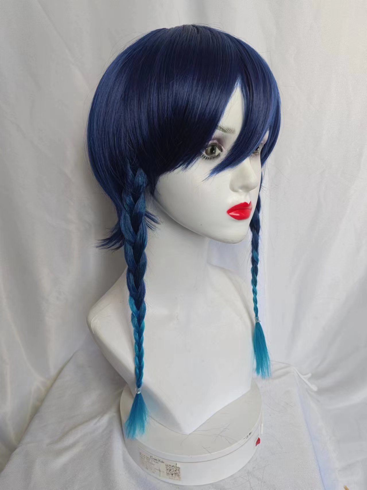 原神温迪COS假发渐变染色反翘辫子中长发动漫cosplay假发-阿里巴巴