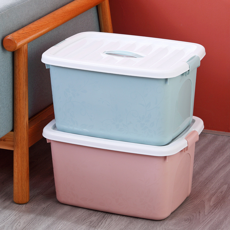 塑料收纳箱家居卧室透明储物箱零食玩具收纳盒书本杂物整理箱批发-阿里巴巴