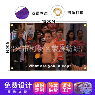 爱卡莉吉比旗帜icarly gibby What are You A Cop funny flag-阿里巴巴