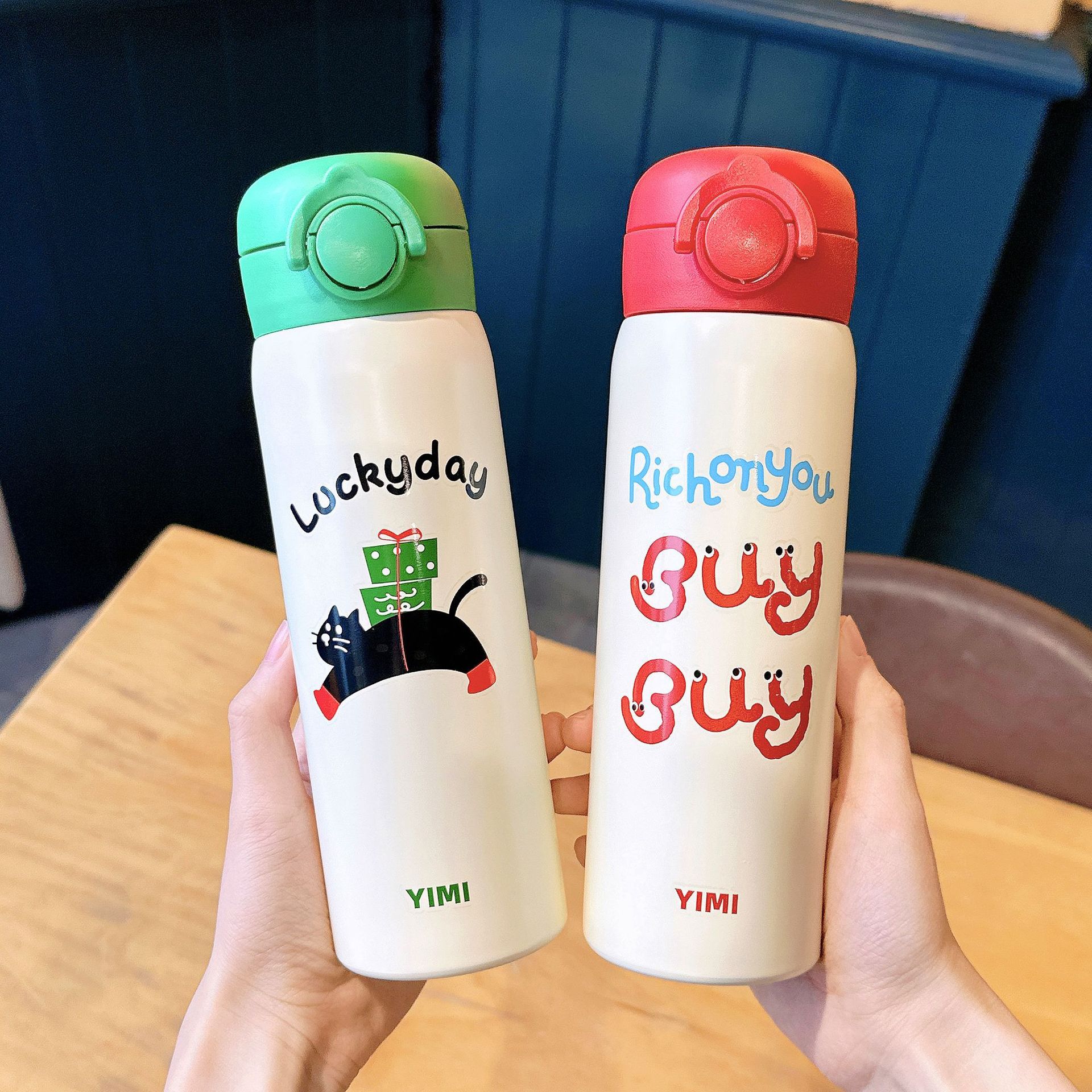 可爱卡通保温杯学生高颜值伴手礼水杯316不锈钢情侣便携吸管杯子-阿里巴巴