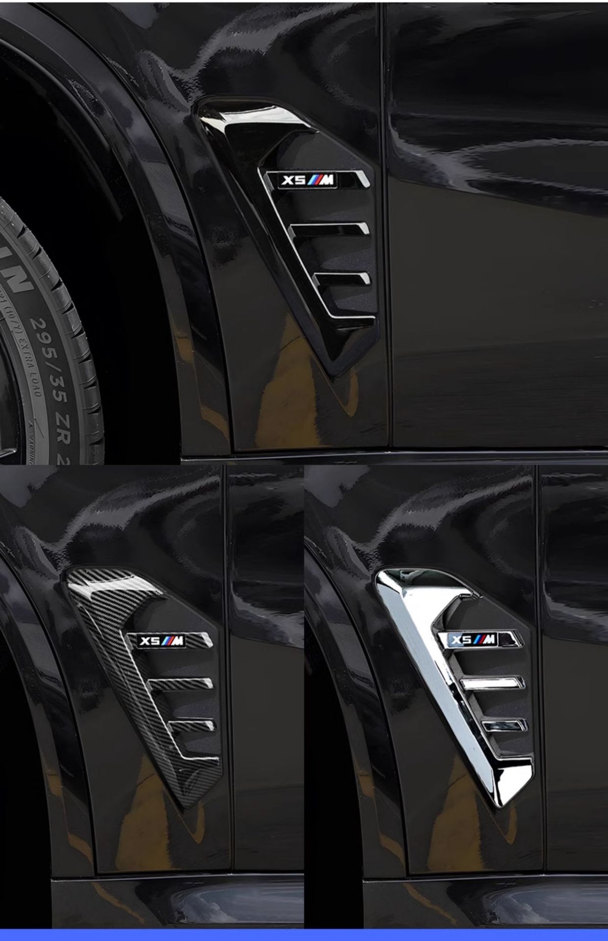 适用宝马X5 X5L改装TOP前铲X5M叶子板侧腮獠牙风口中牛角后视镜罩-阿里巴巴