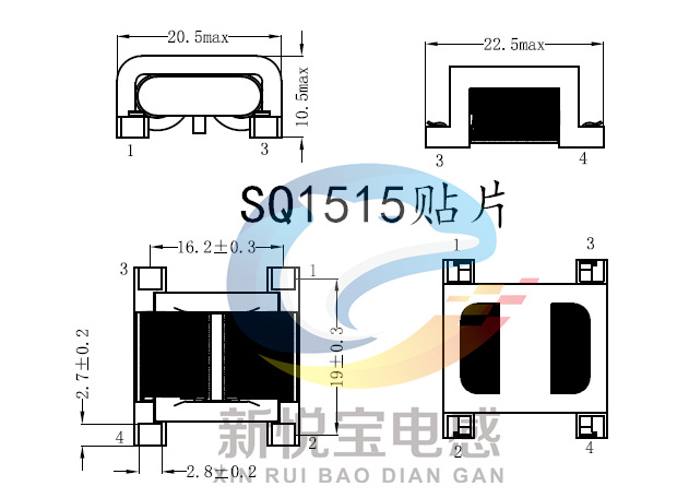 SQ扁平线共模电感SQ1010 1212 1515 1918 2418 2820 3324 3129-阿里巴巴