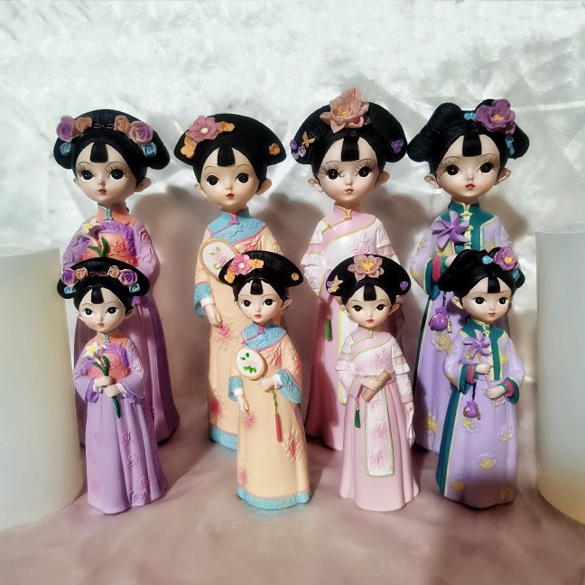 2XPJ3D three-dimensional antique doll silicone mold wind plaster doll ...