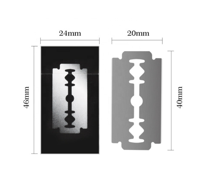 不锈钢老式刮胡刀刀片 剃须刀双面刀片折叠理发刀刀片Razor blade-阿里巴巴